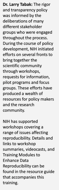 NIH Policy: Rigor and Transparency - Module 1