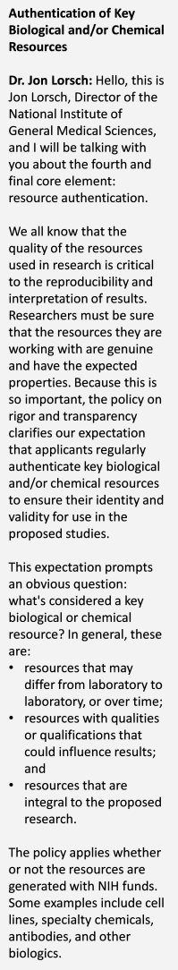 NIH Policy: Rigor and Transparency - Module 1